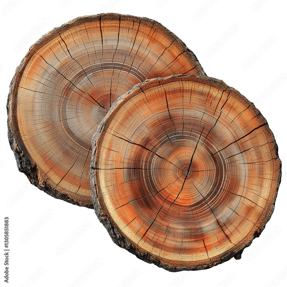 Rustic Wood Logs: Natural Tree Rings and Organic Wooden Texture for Eco ...