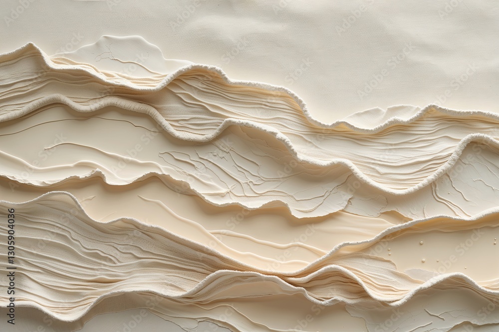 Cream Layered Textures on Soft Canvas Background for Art and Design ...
