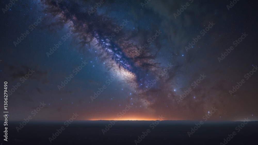 Milky Way and cosmic dust captured in a long exposure photograph ...
