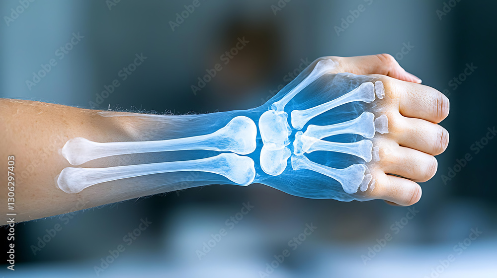 X-ray analysis showing comminuted fracture of multiple bones medical ...