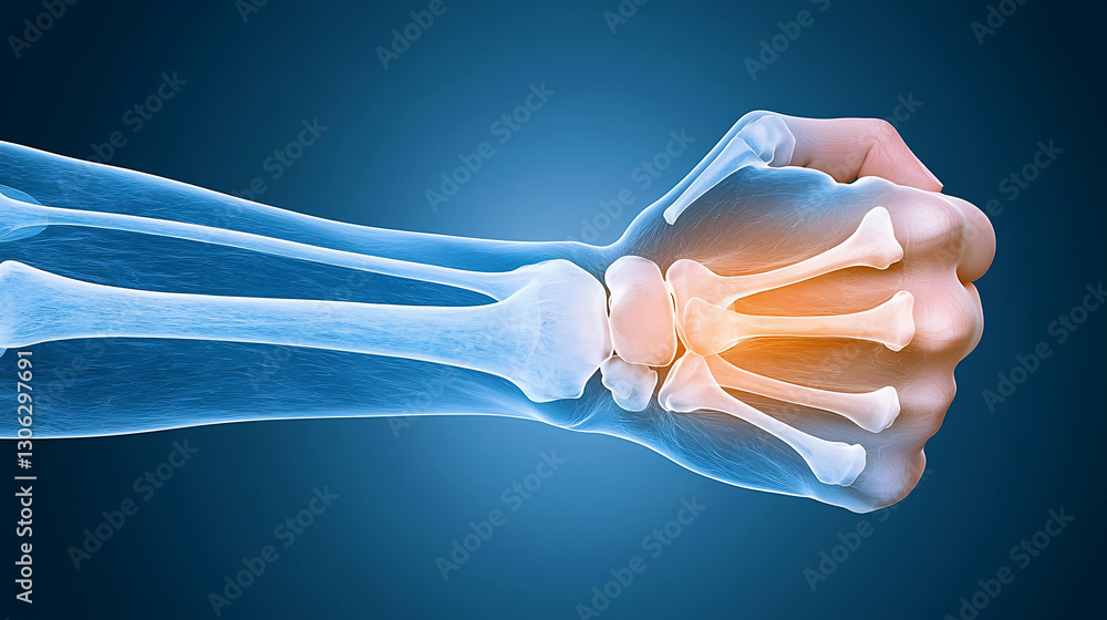 X-ray scan revealing forearm fracture medical imaging healthcare ...