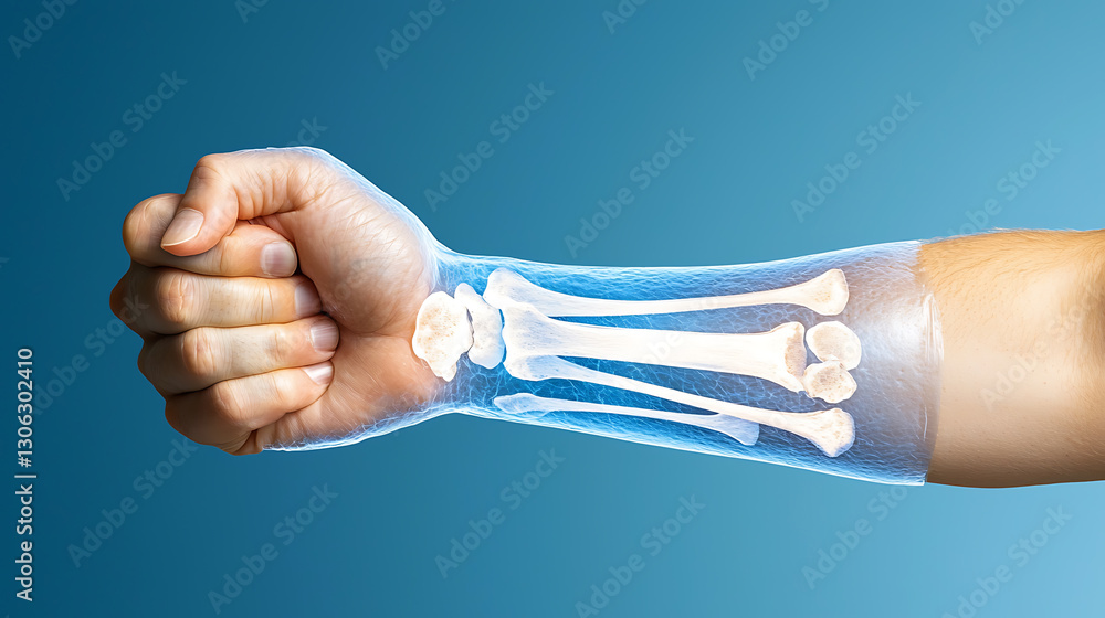 X-ray imaging of fractured arm with cast medical clinic health content ...