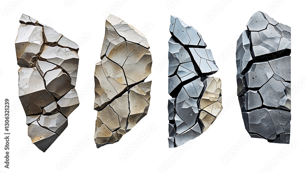 Realistic prehistoric stone tools and ancient flint implements ...