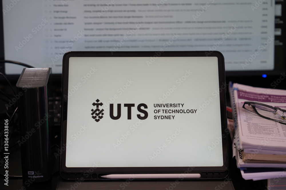University of Technology Sydney (UTS) Logo on Screen Stock Photo ...