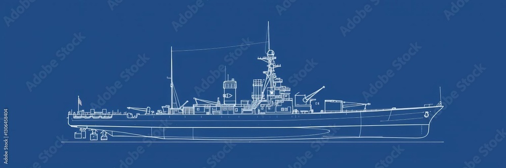 Blueprint of military ship top front and side view battleship model ...