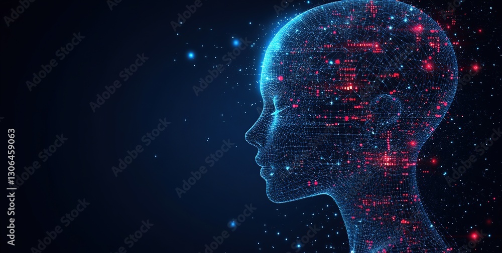 AI Digital Particle Technology for Artificial Intelligence Facial ...