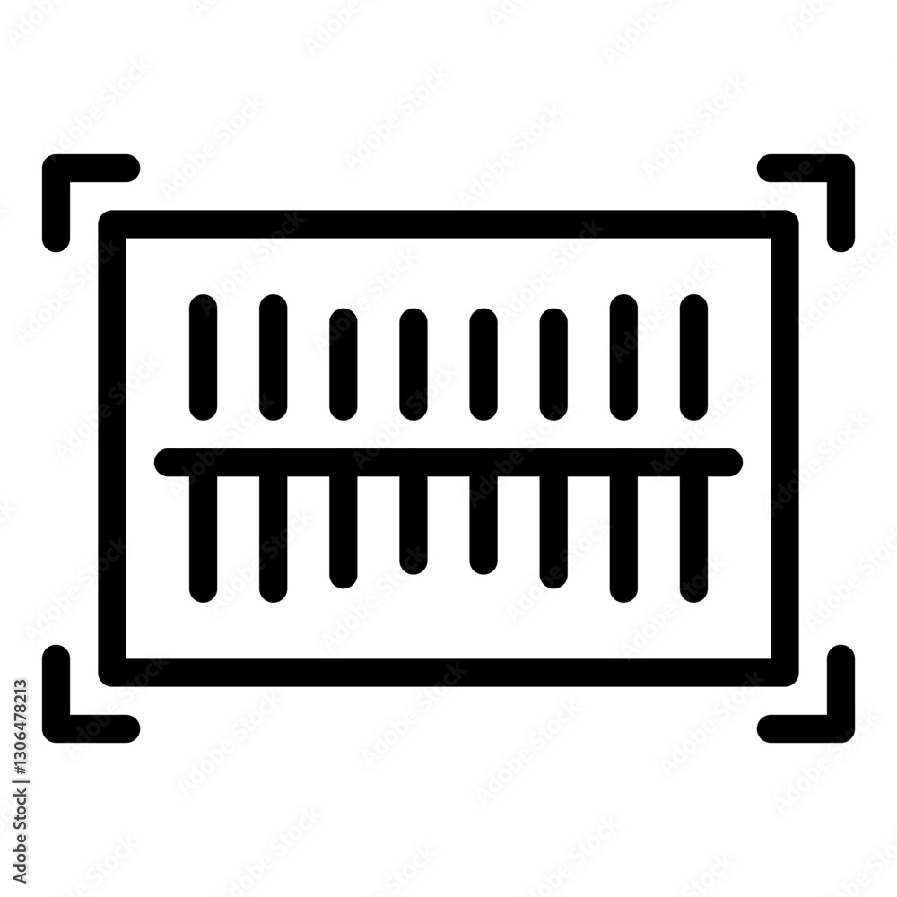 Retail icon depicting a keyboard, rectangular shape, simple lines ...