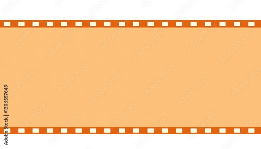 Film strip design with retro peach color palette and sprocket holes on ...