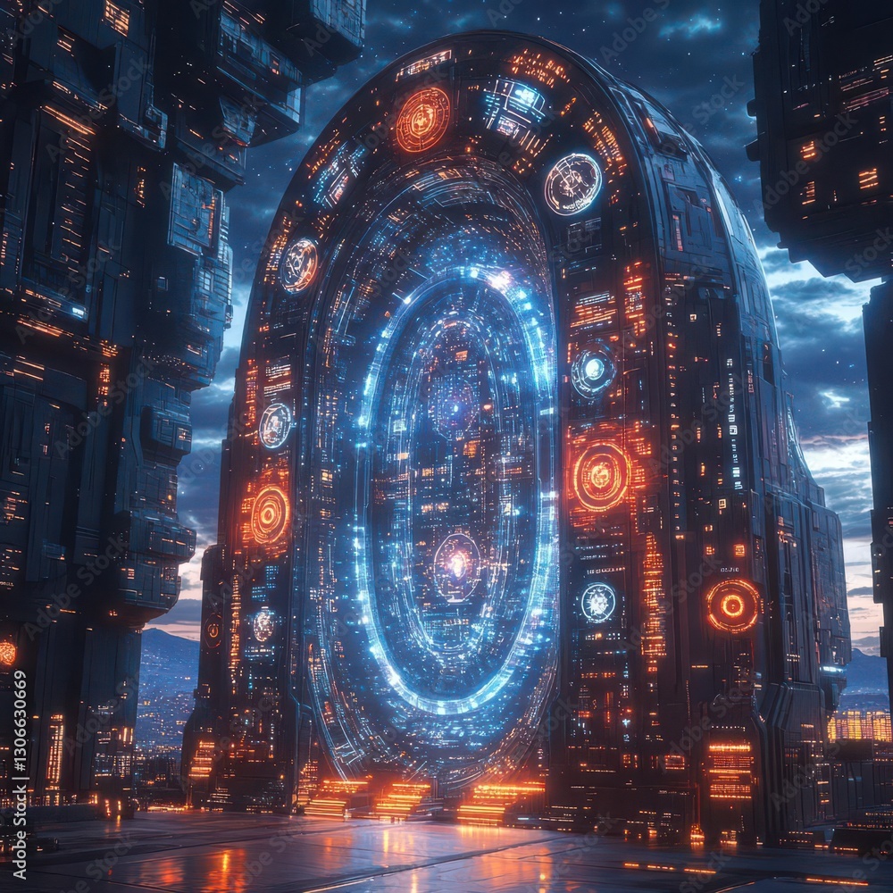 Ilustración de Stock Produce a breathtaking image of a colossal energy ...