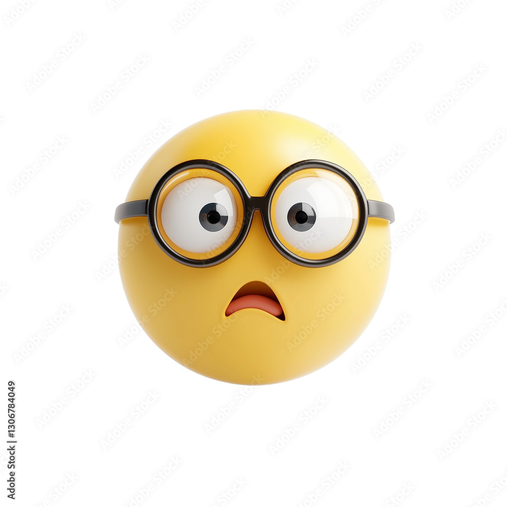 hushed emoji face, vector surprised emoticon with raised eyebrows and a ...