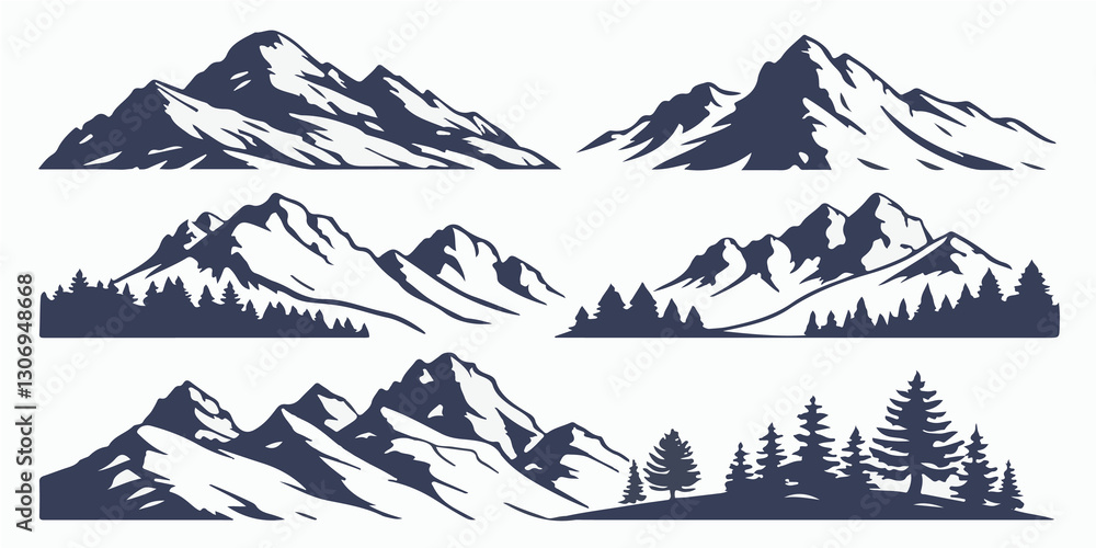mountain landscape vector illustration Stock Photo | Adobe Stock