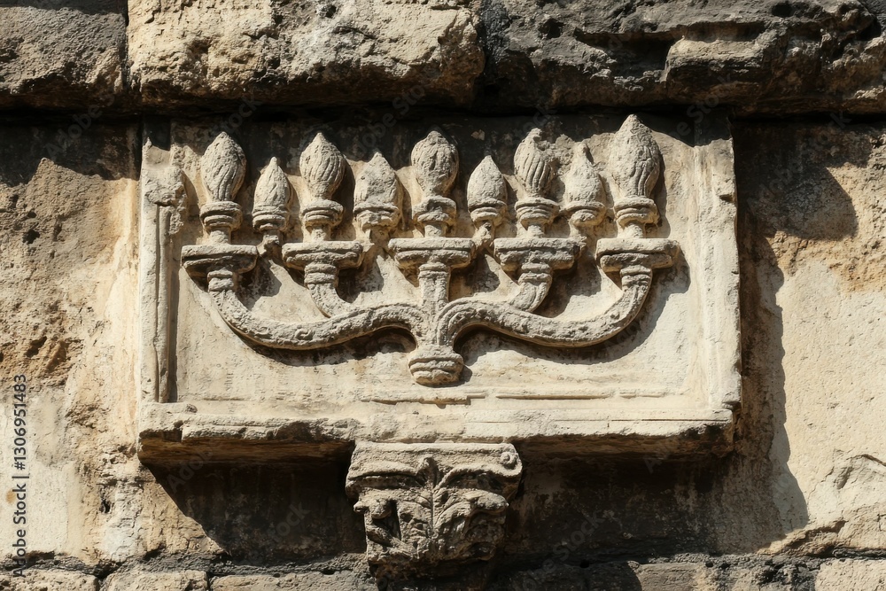 Titus Arch Menorah: Symbol of Ancient Rome in Israel's History Stock ...