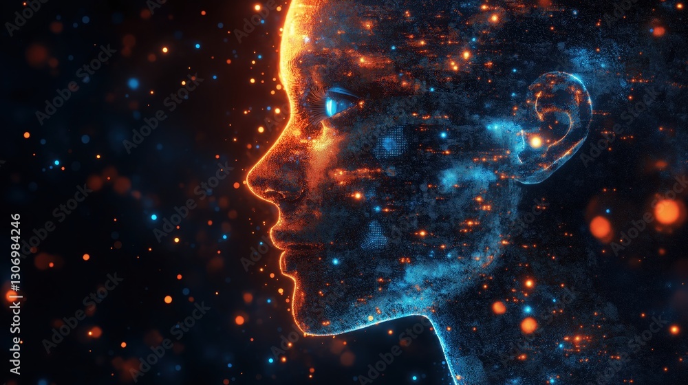 Agentic AI Digital Human Head Profile with Neural Network Effects ...