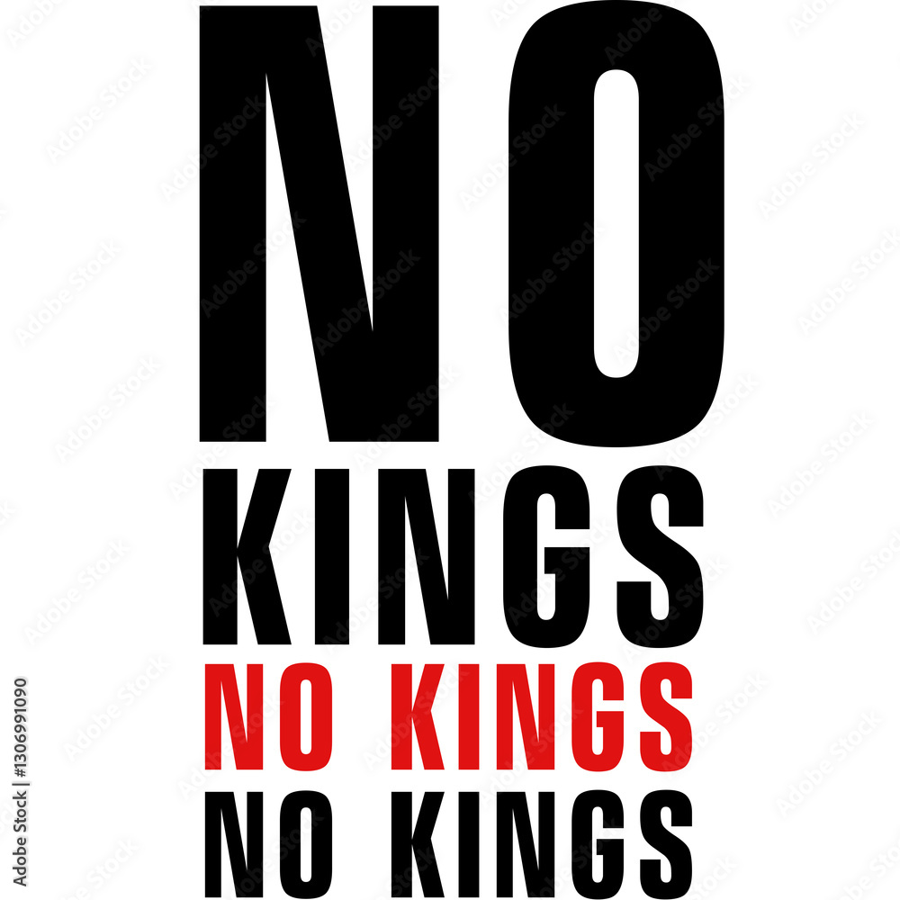 transparent background - Minimalistic design NO KINGS - rebellious "NO ...