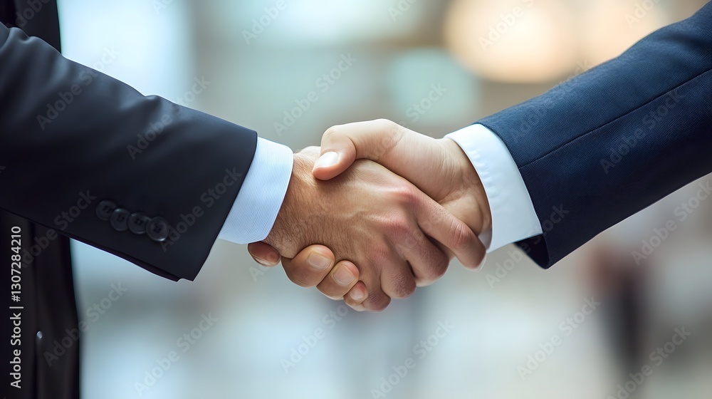 Business Handshake: A symbol of agreement and collaboration between two ...