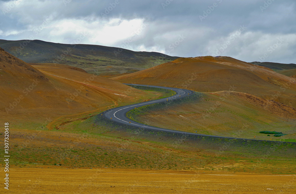 Supernatural landscape at geothermal field Mars like site Hverir ...