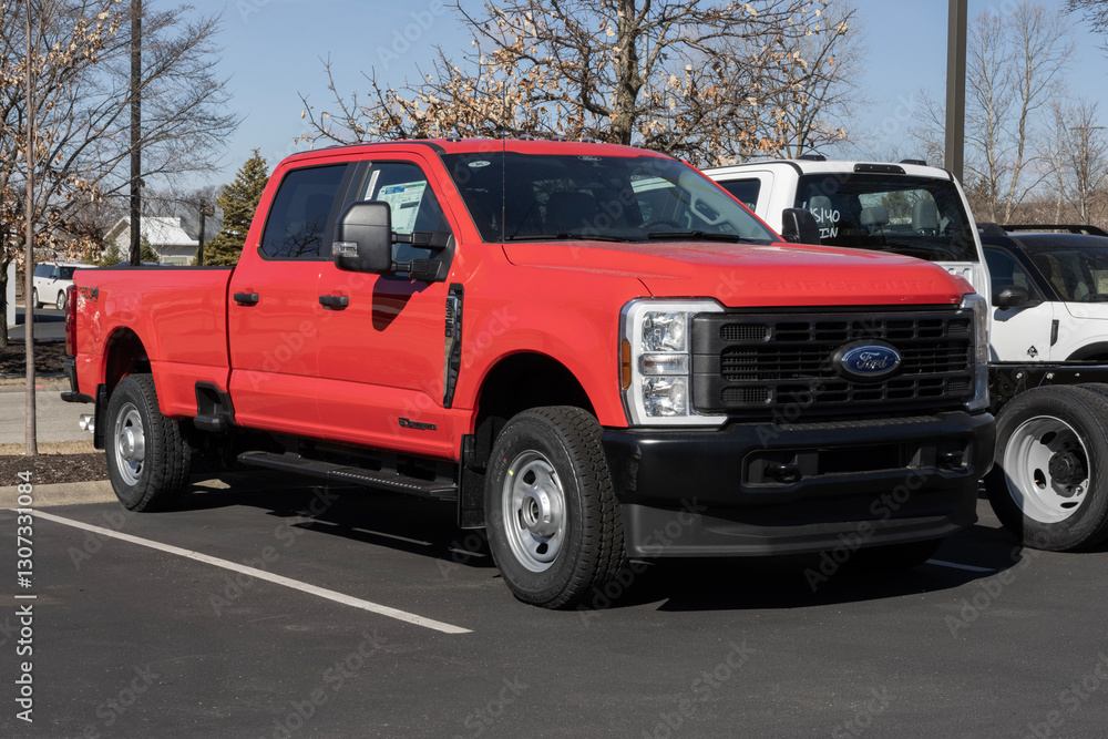 Ford F-350 SRW Crew Cab XL pickup at a dealership. Ford offers the F350 ...