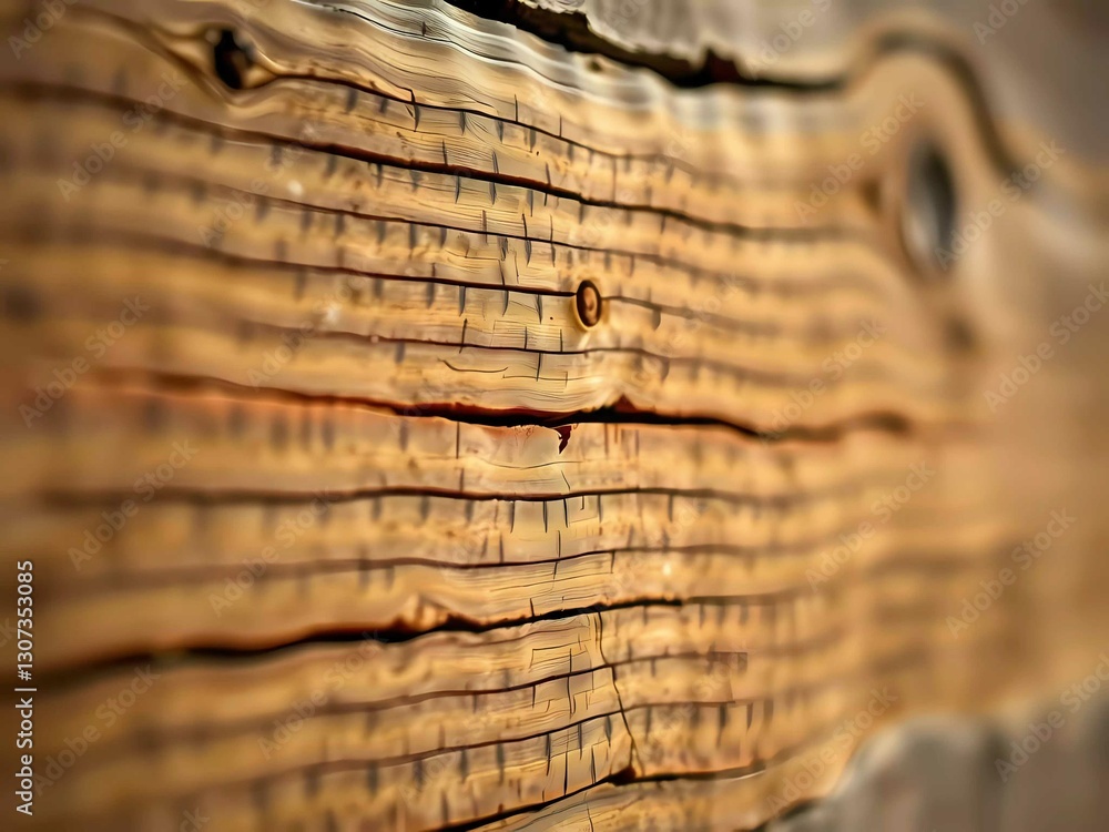 Textura de madera natural con vetas únicas, grietas profundas, nudos ...