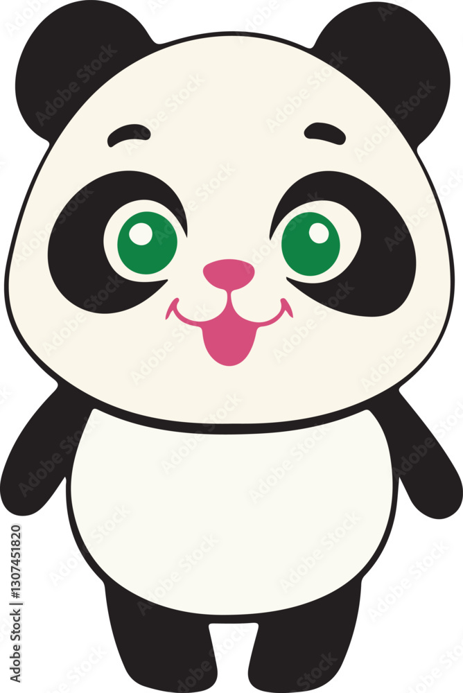 Kung Fu Panda Action Pose Dynamic Cartoon Vector Stock Vector | Adobe Stock