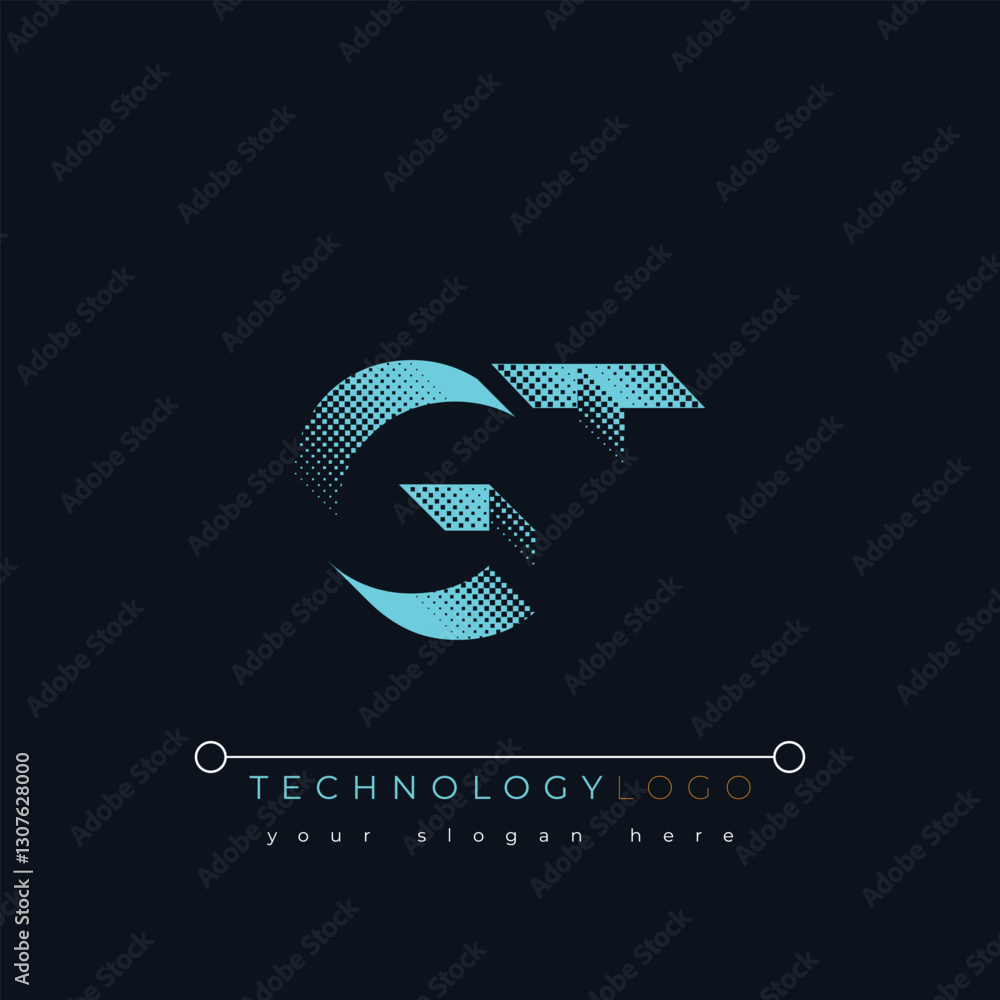 G and T logo design. GT abstract technology logo. This logo design is ...