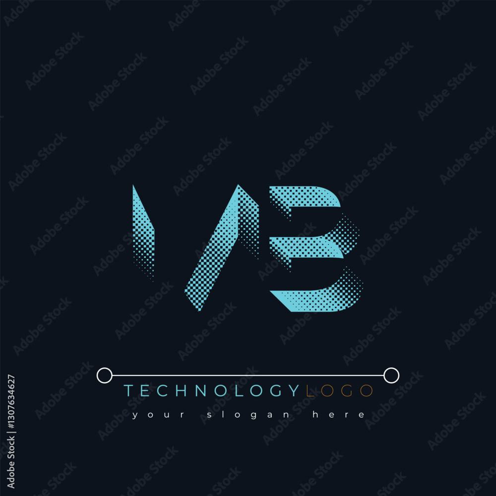 M and B logo design. MB abstract technology logo. This logo design is ...