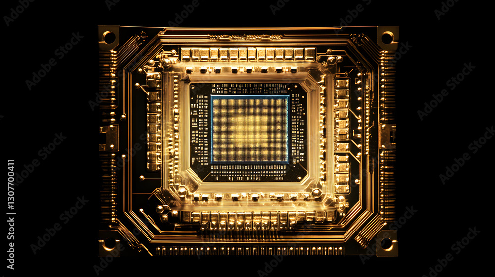 3 Mar 2025 A hyper-realistic AI processor chip, illuminated with ...