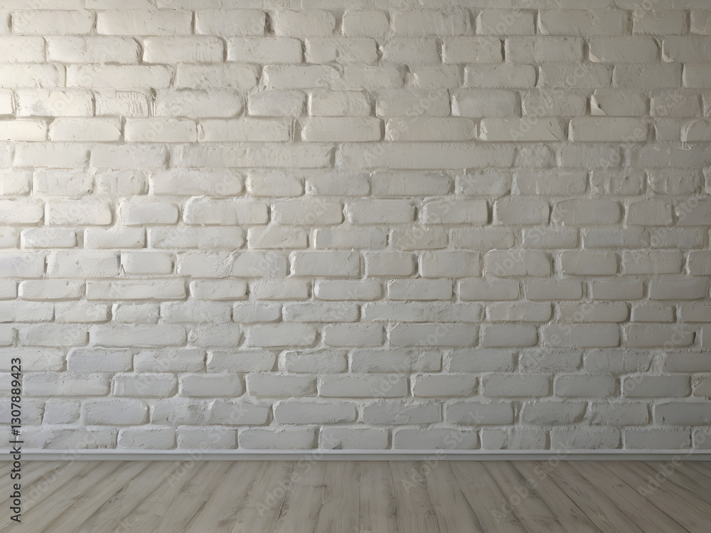Timeless Texture: A close-up of a textured brick wall and wooden floor ...