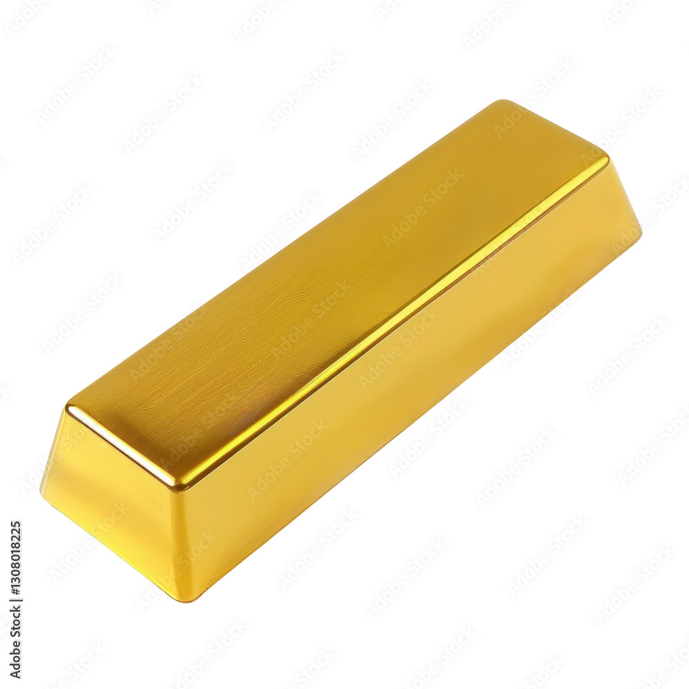 shiny gold bar with smooth surface, symbolizing wealth and luxury. This captures essence of ...