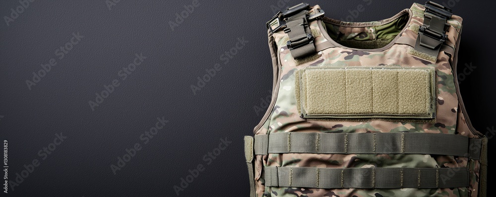 Military Contractor Operations Concepts. Military tactical vest on a ...