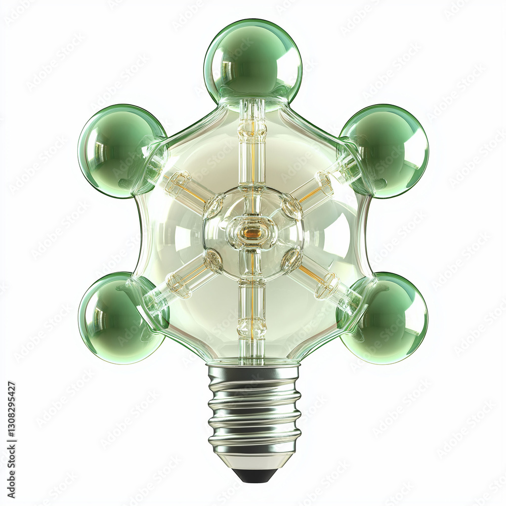 Green hydrogen energy decarbonization. Illustration of a green hydrogen ...