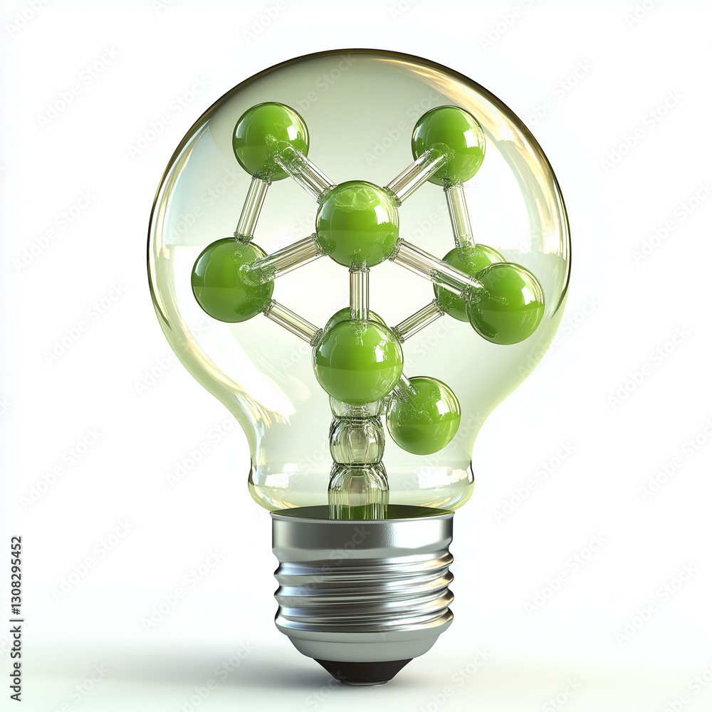 Green hydrogen energy decarbonization. Illustration of a green hydrogen ...