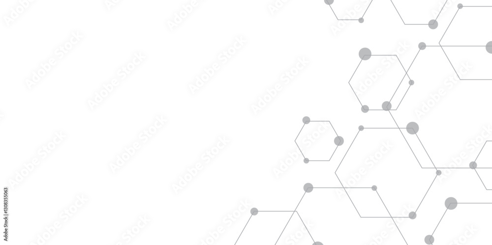 Abstract technology background with hexagons. modern geometric hexagon ...