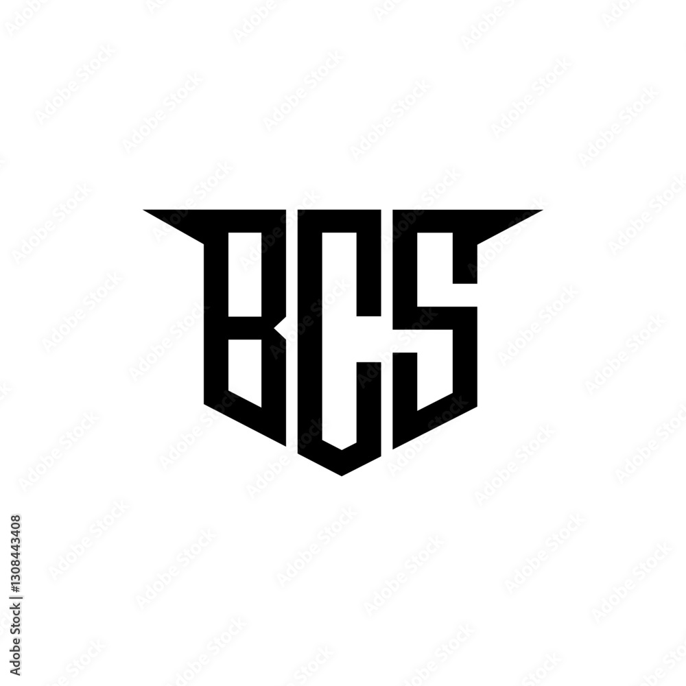 Stock-Vektorgrafik „BCS letter logo design with white background in illustrator, vector logo ...