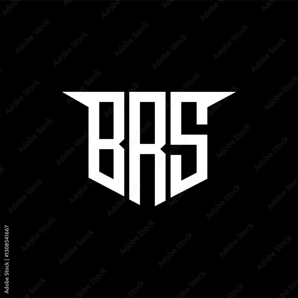 BRS letter logo design with white background in illustrator, vector ...
