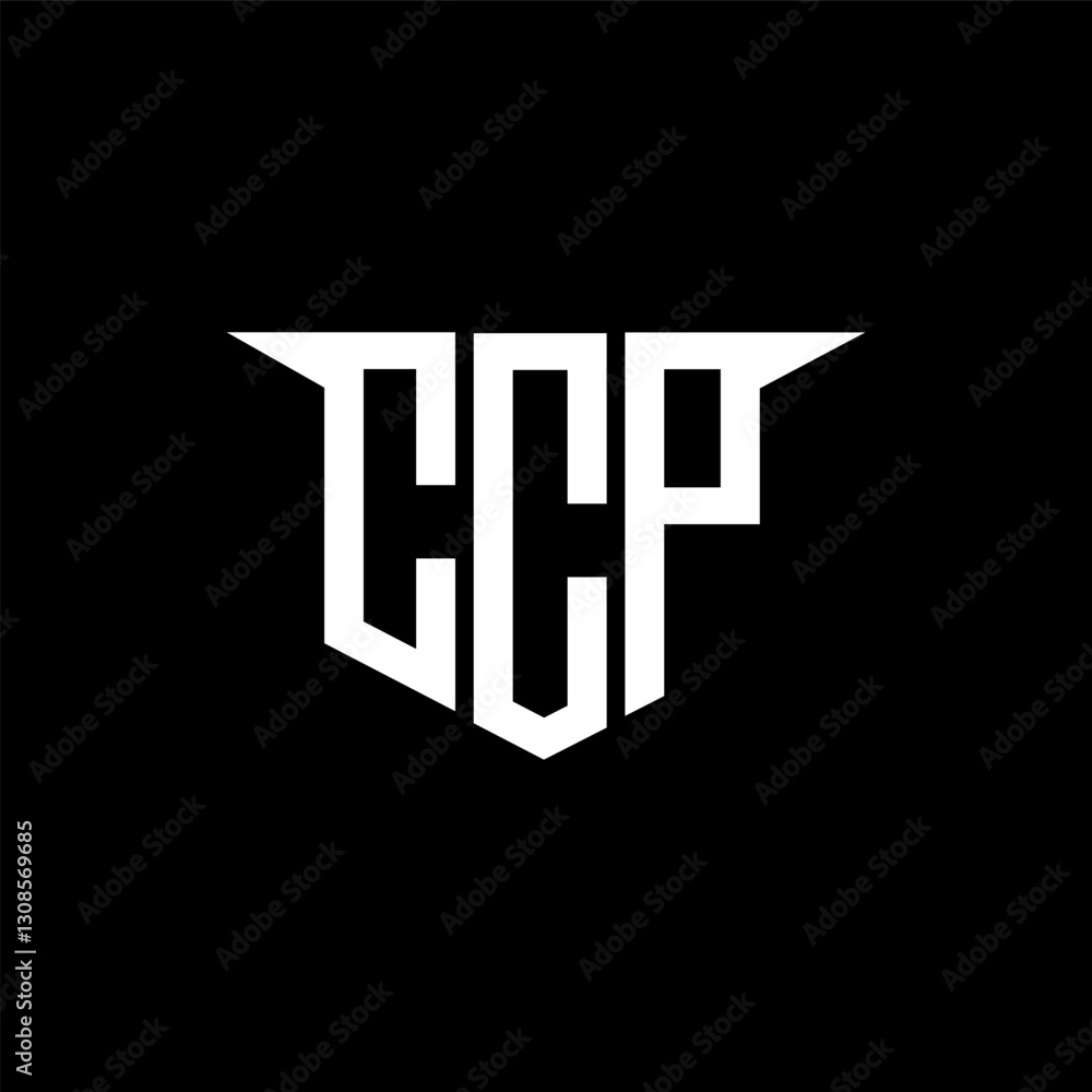 CCP letter logo design with white background in illustrator, vector ...