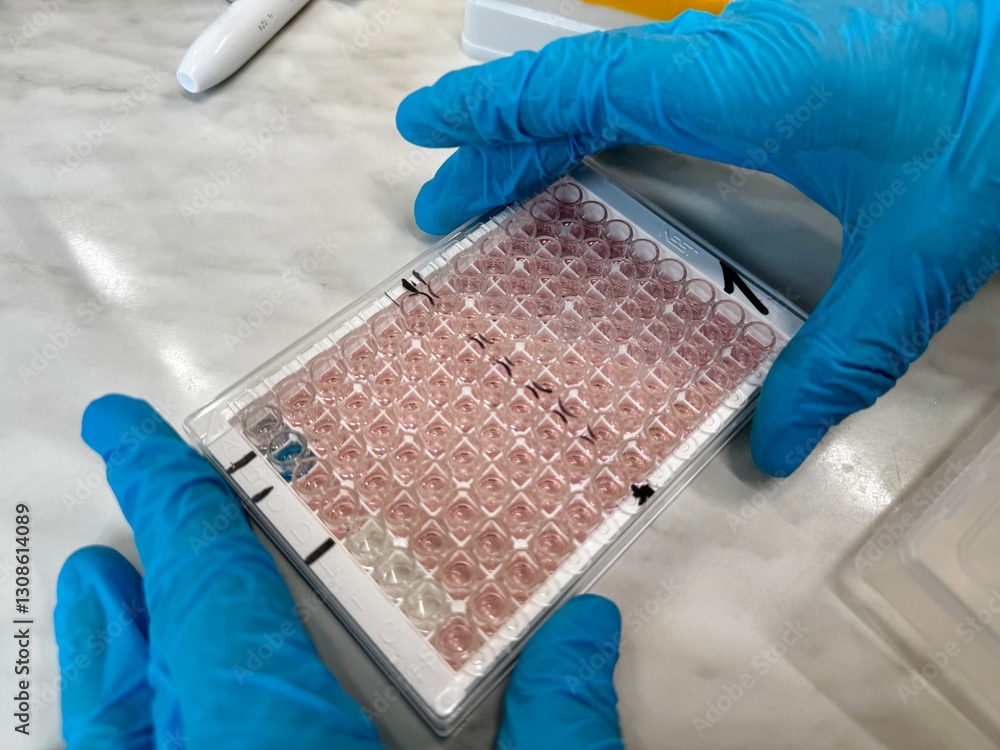ELISA. Enzyme-linked immunosorbent assay. Immunology testing method in ...