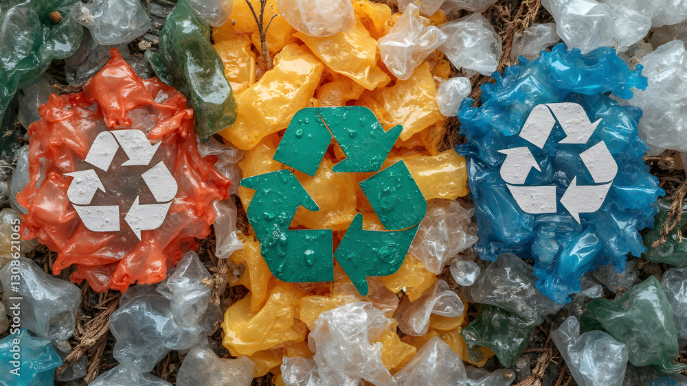 Foto de Stock Recycling made easy: guide to sorting waste. Importance of waste segregation for a ...