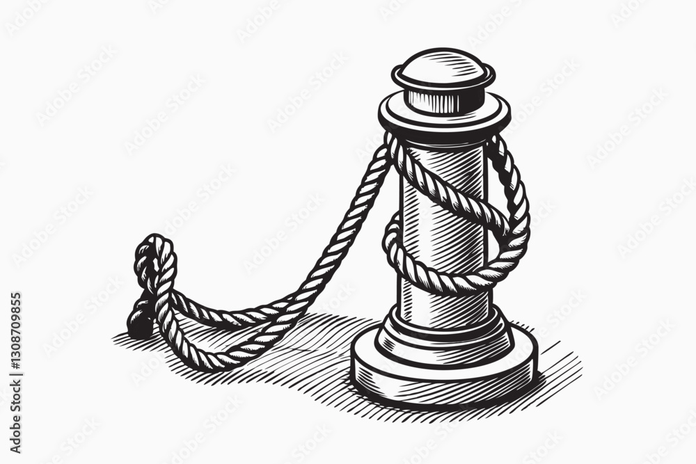 Mooring Bollards The Gateway to Understanding Marine Stability Vector ...