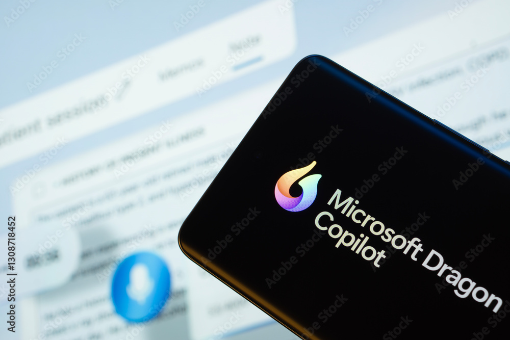 Dhaka, Bangladesh- 05 March 2025: Microsoft dragon copilot logo is displayed on a smartphone ...