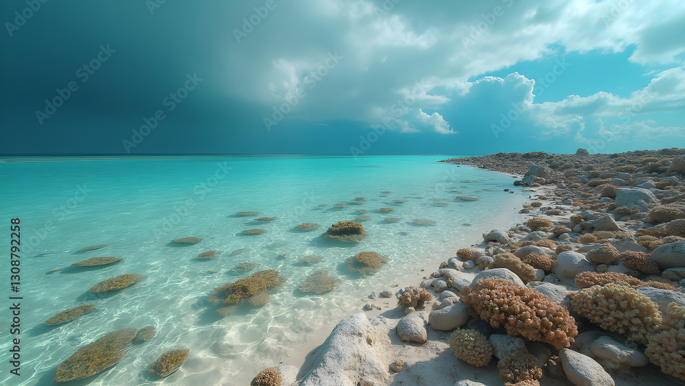 Fotografie coral reef bleaching explained. impact of climate change on ...