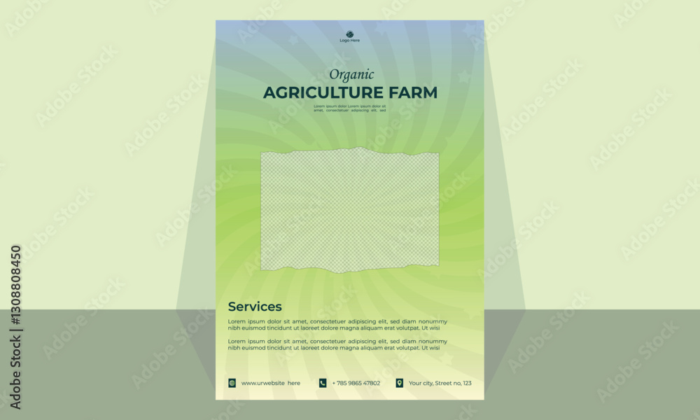 Organic Modern flyer design for Agriculture Company / Farm. Stock ...