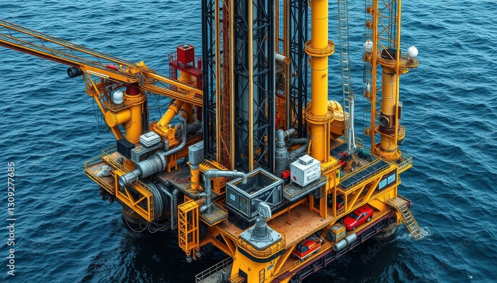 Exploration and production of oil offshore platform industrial ...
