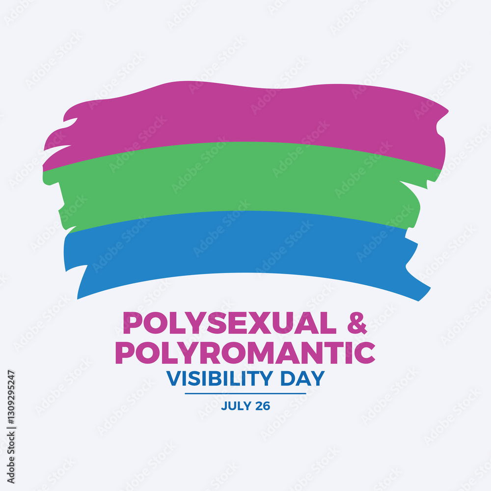 Polysexual and Polyromantic Visibility Day poster vector illustration ...