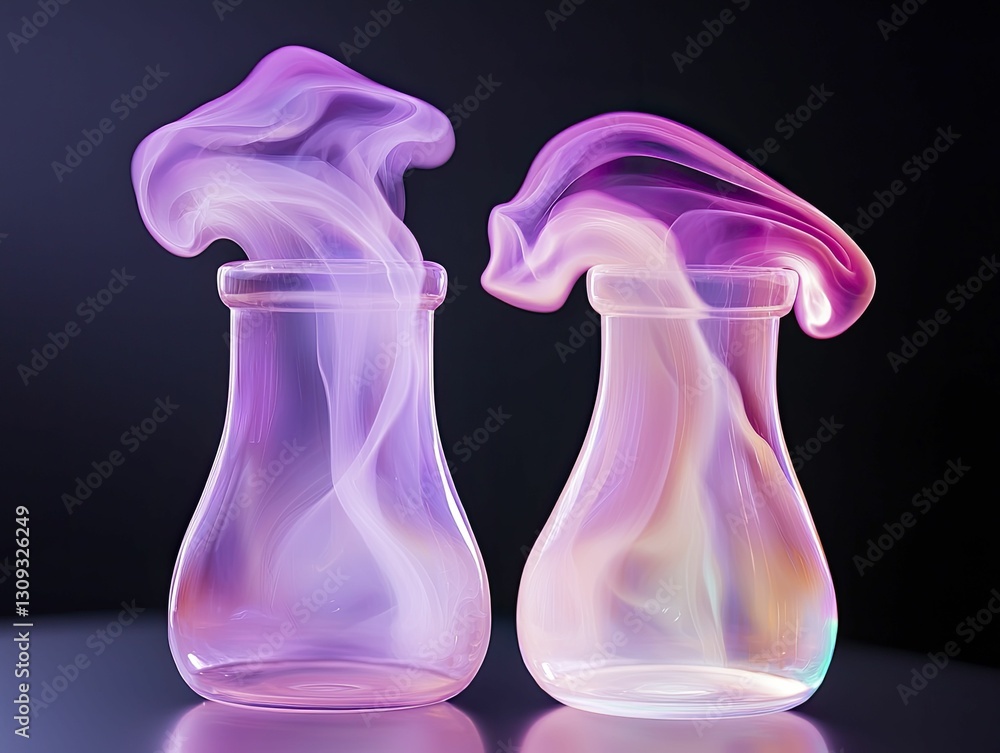 Digital twin concept depicted as two identical, transparent factory ...