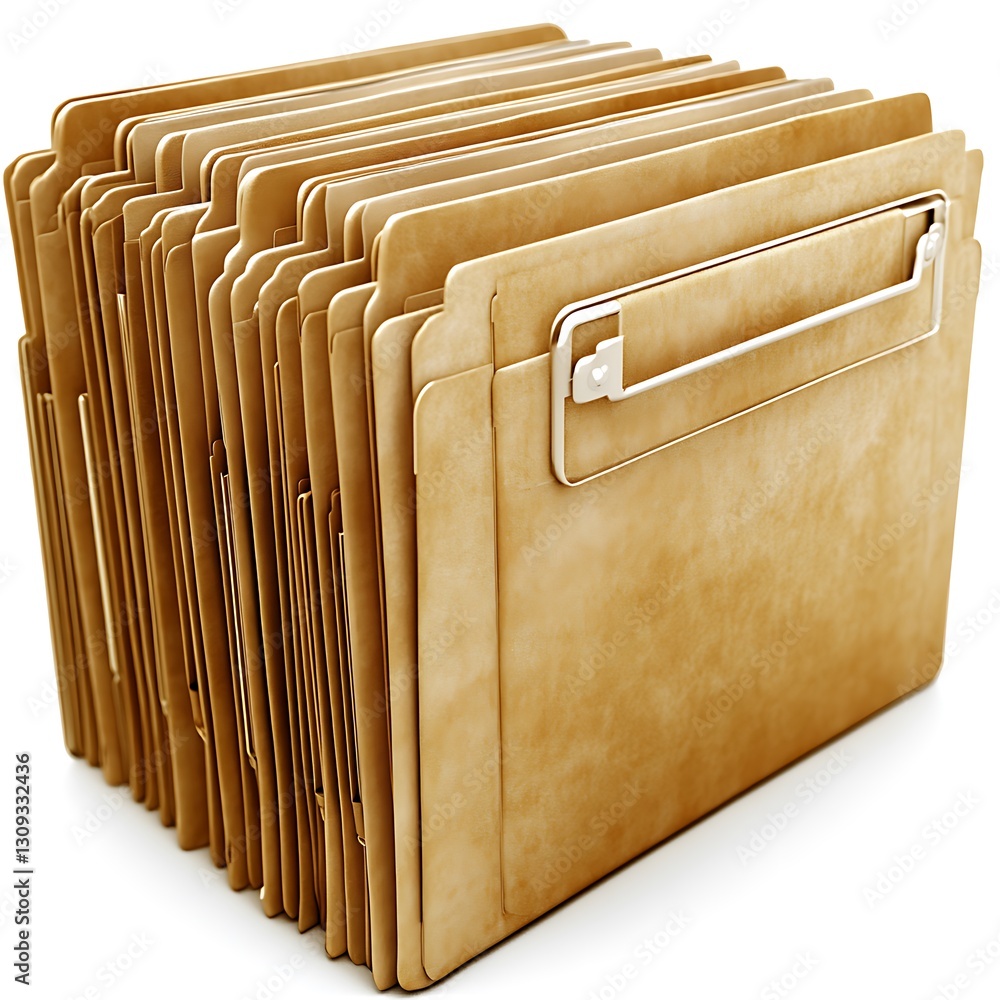 Files for Records Management: A neatly arranged stack of brown files ...