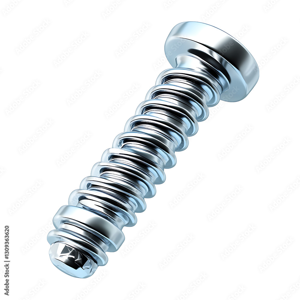 screw cartoon isolated on white background full depth of field Stock ...
