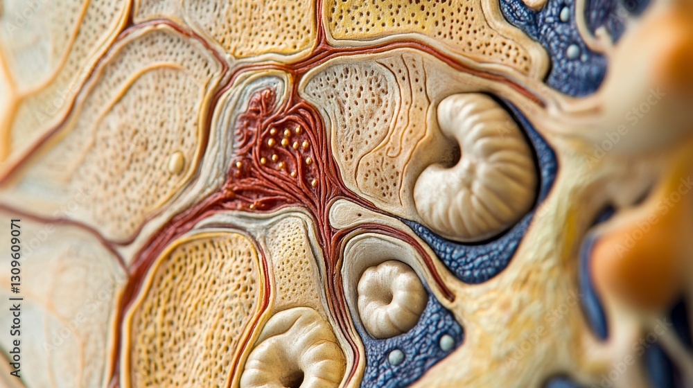 Anatomical closeup of the integumentary system educational diagram of ...