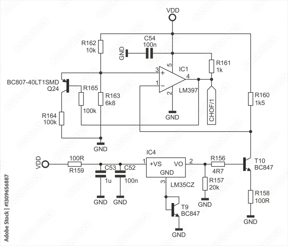 Schematic Diagram Of Electronic Device Vector Drawing Electrical
