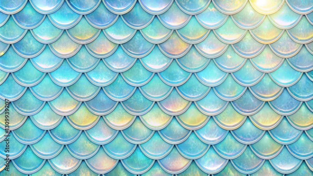Seamless iridescent mermaid scales pattern with a shimmering and ...