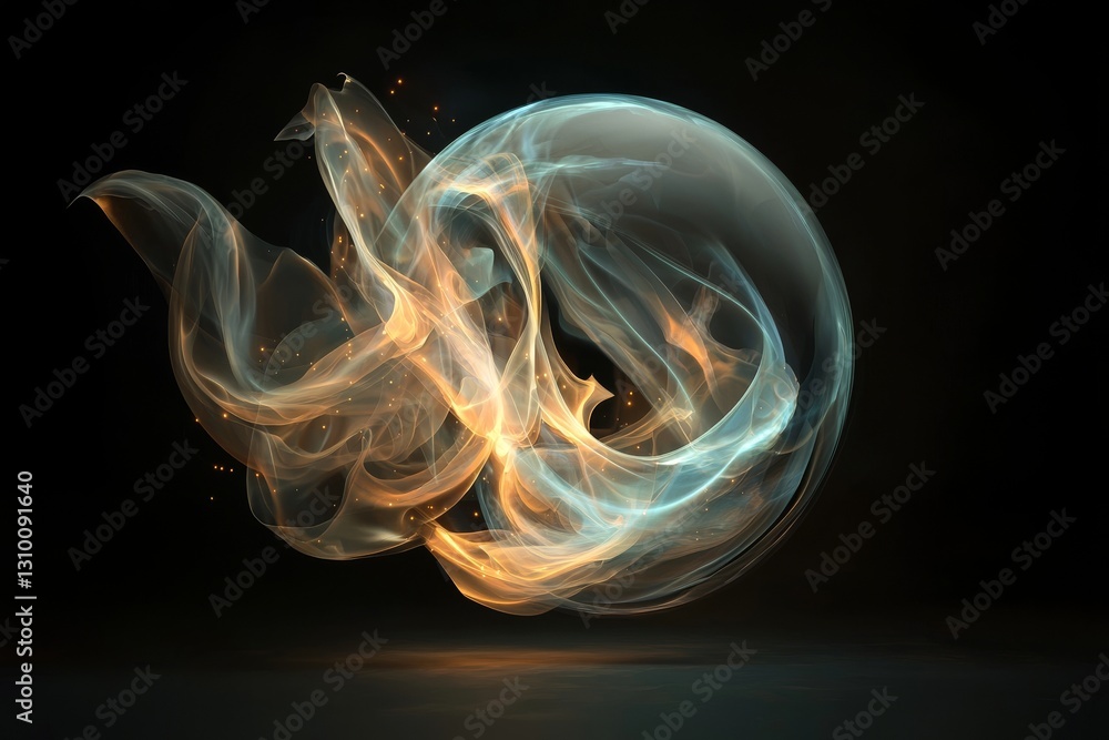 Cosmic power unleashes an abstract explosion within the blue nebula ...